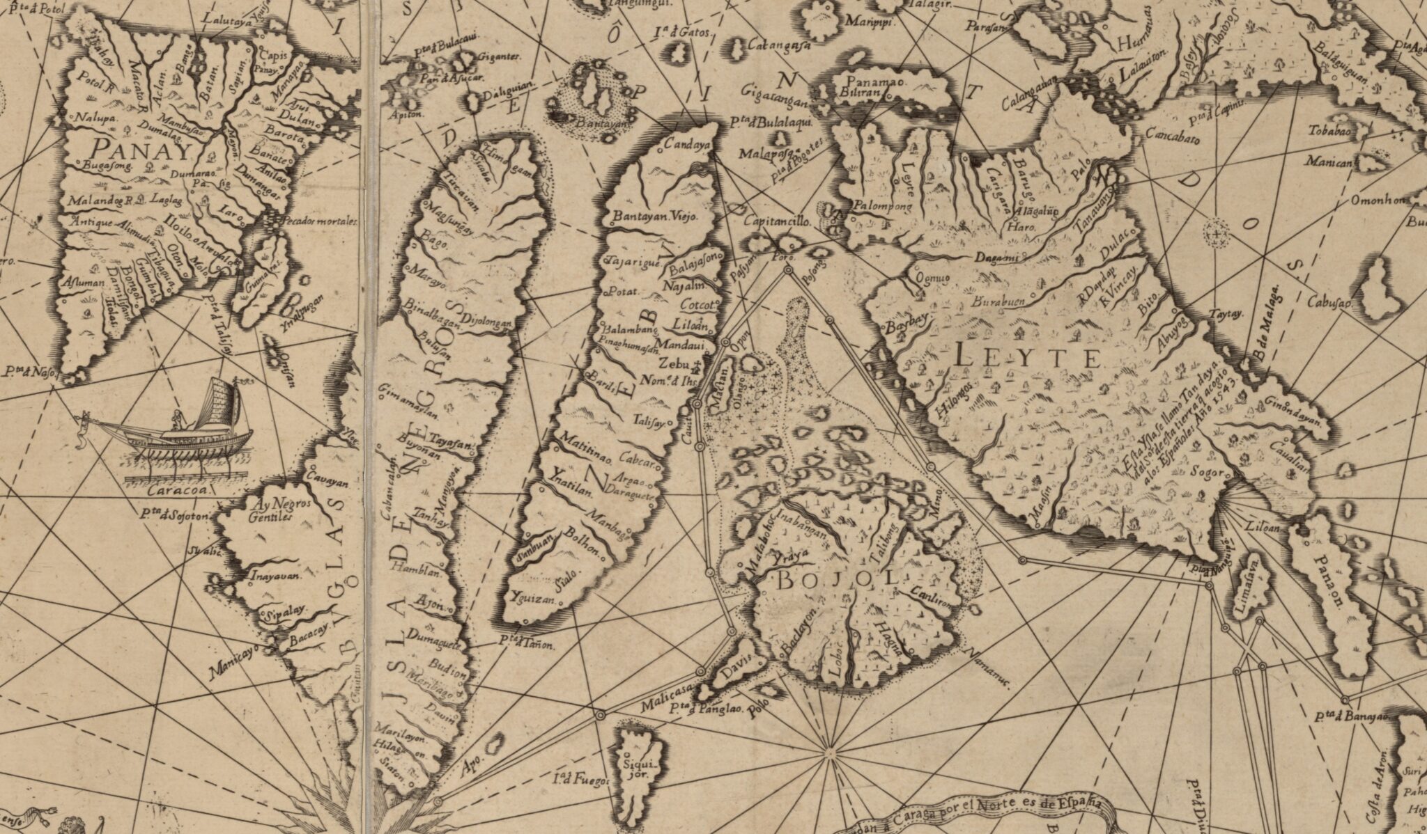 Old Map Cebu: 1734 Murillo Velarde Map - UnknownCebu